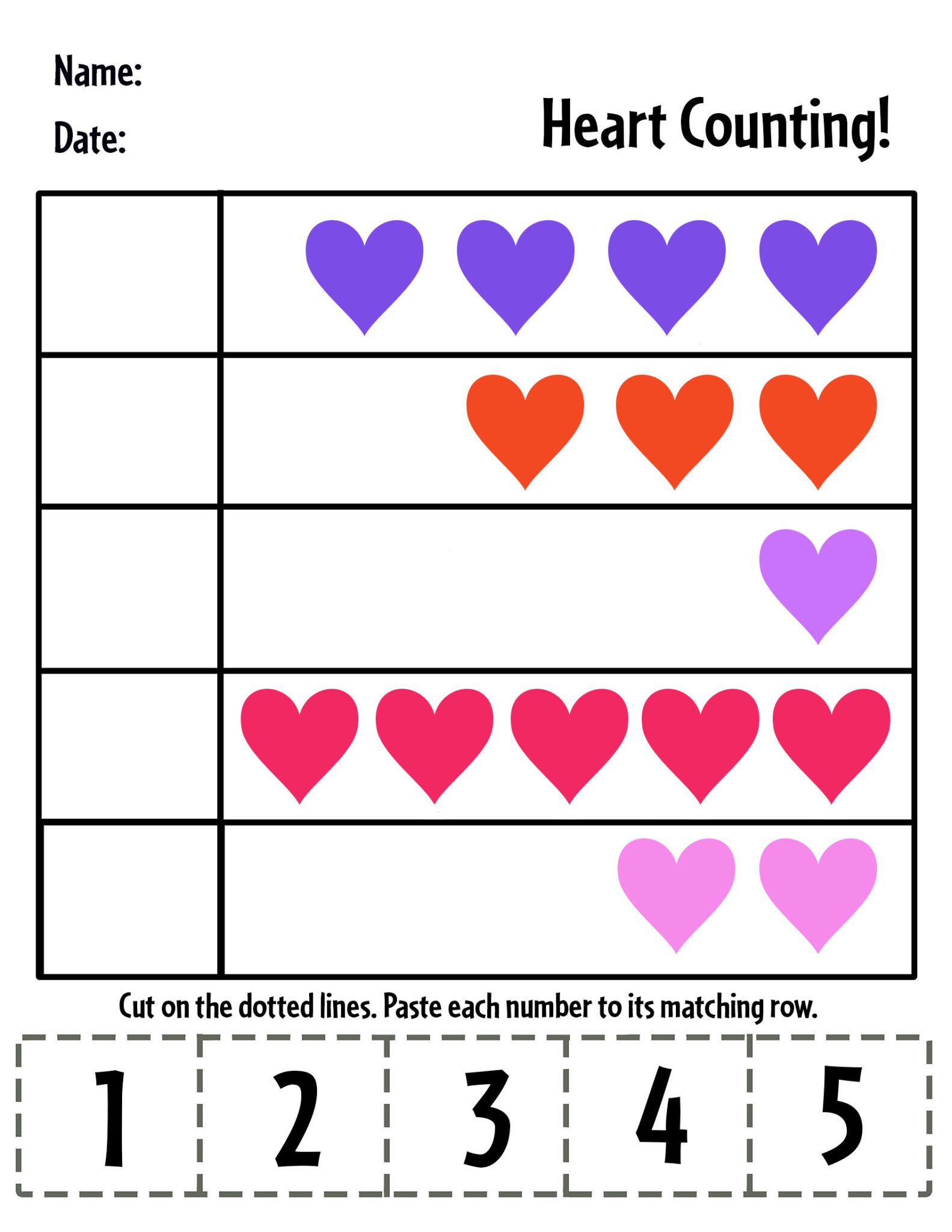 Valentine Worksheets for Preschool! ⋆ The Hollydog Blog