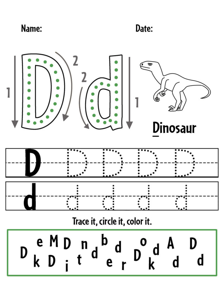 Free Dinosaur Printables for Preschool! ⋆ The Hollydog Blog