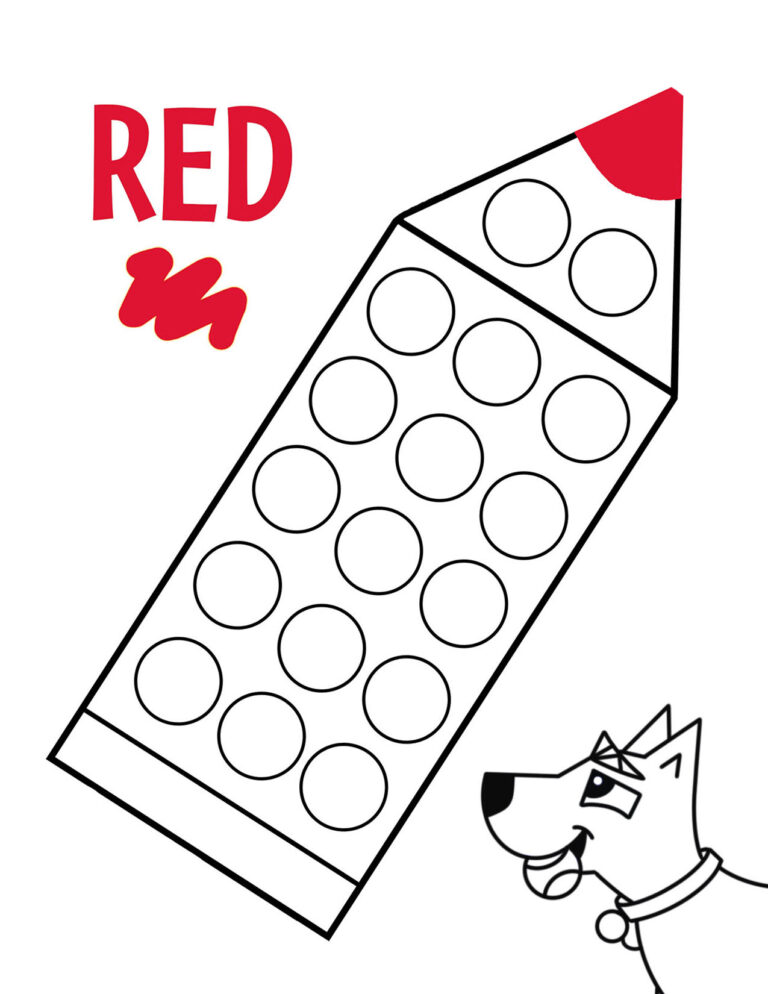Free Dot Dot Printables by Color (Hollydog Themed!) ⋆ The Hollydog Blog