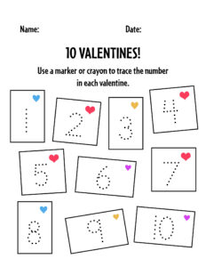 Valentine Worksheets for Preschool! ⋆ The Hollydog Blog