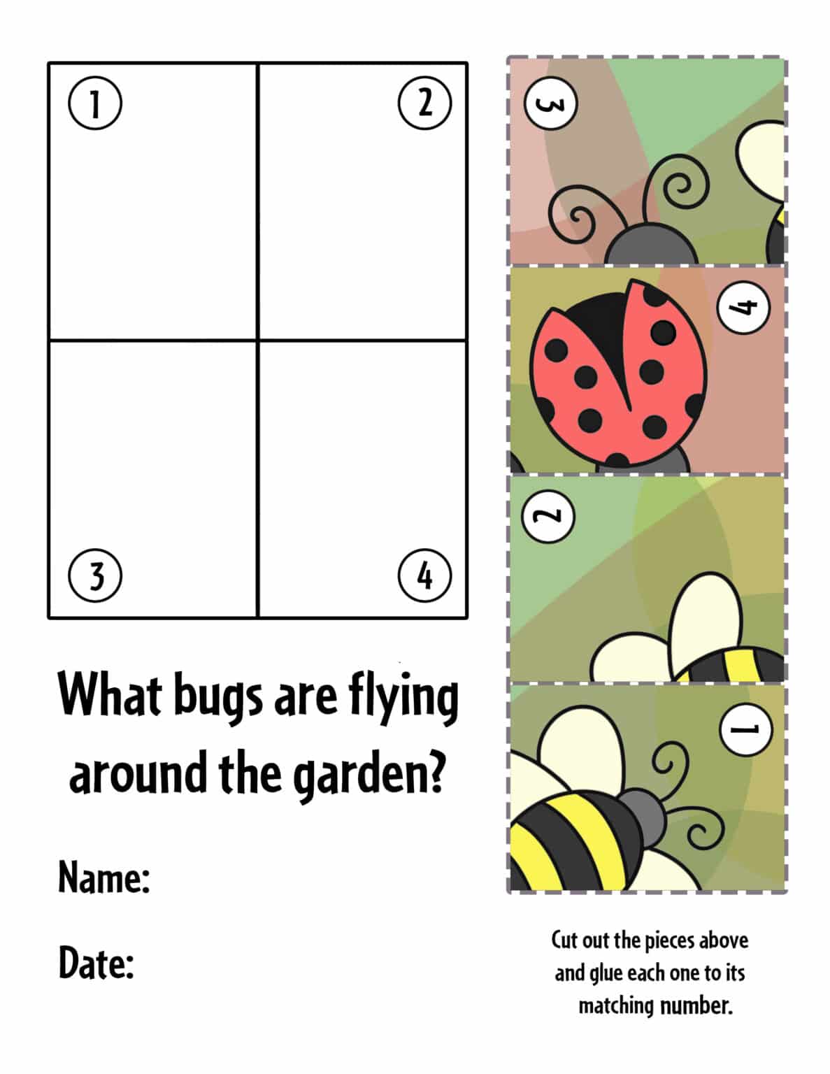 Free and Fun Bug Activities for Preschool (Easy Printable Insect ...
