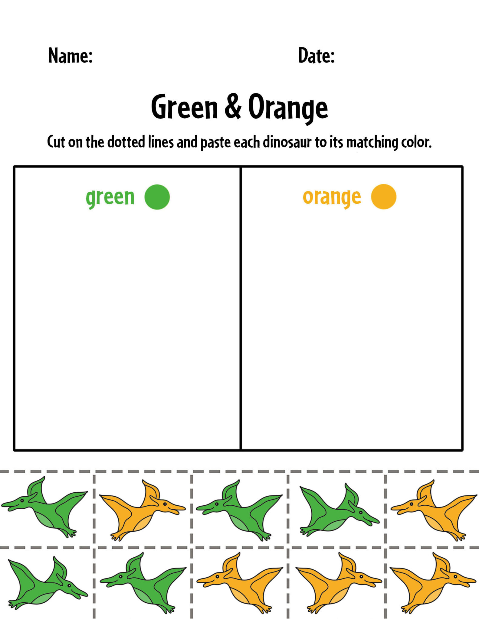 Free Color Matching Worksheets for Preschool ⋆ The Hollydog Blog