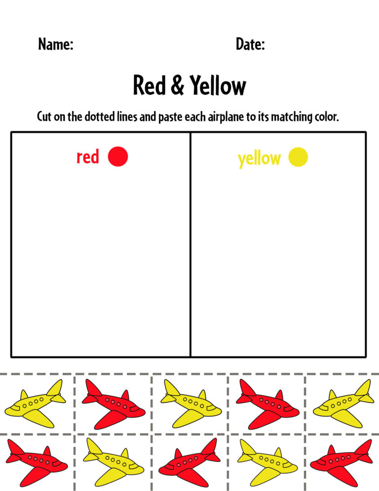 Free Color Matching Worksheets for Preschool ⋆ The Hollydog Blog