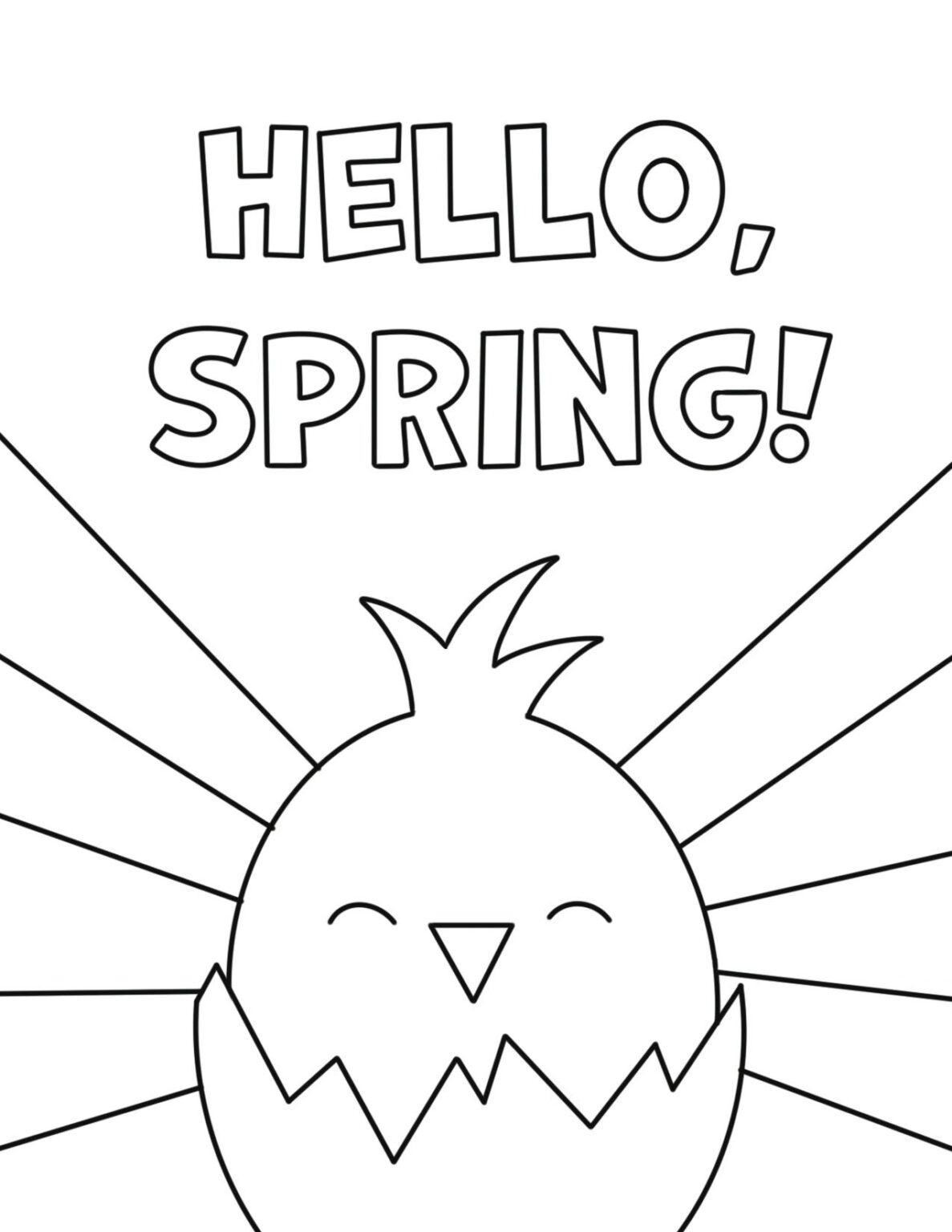 Free Spring Coloring Pages for Kids! ⋆ The Hollydog Blog
