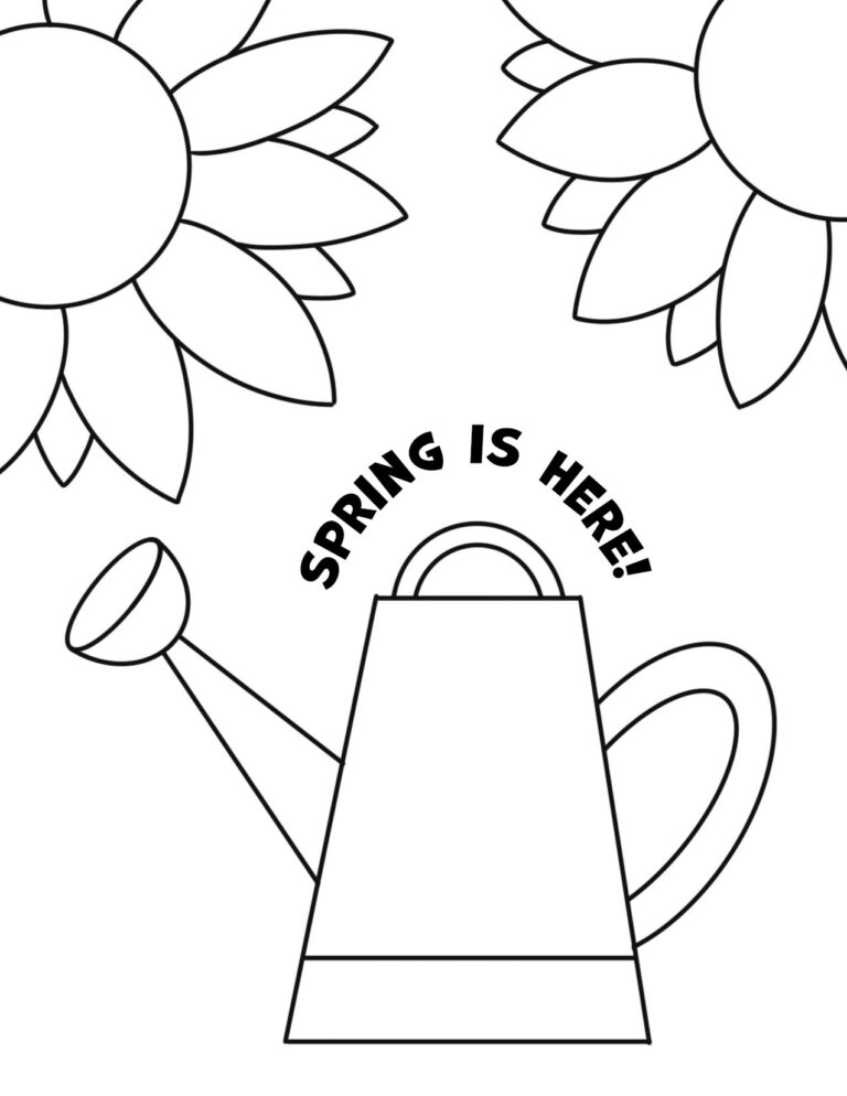 Free Spring Coloring Pages for Kids! ⋆ The Hollydog Blog