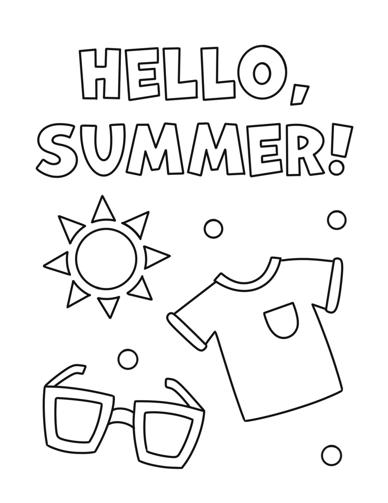 Free Summer Coloring Pages for Kids! ⋆ The Hollydog Blog