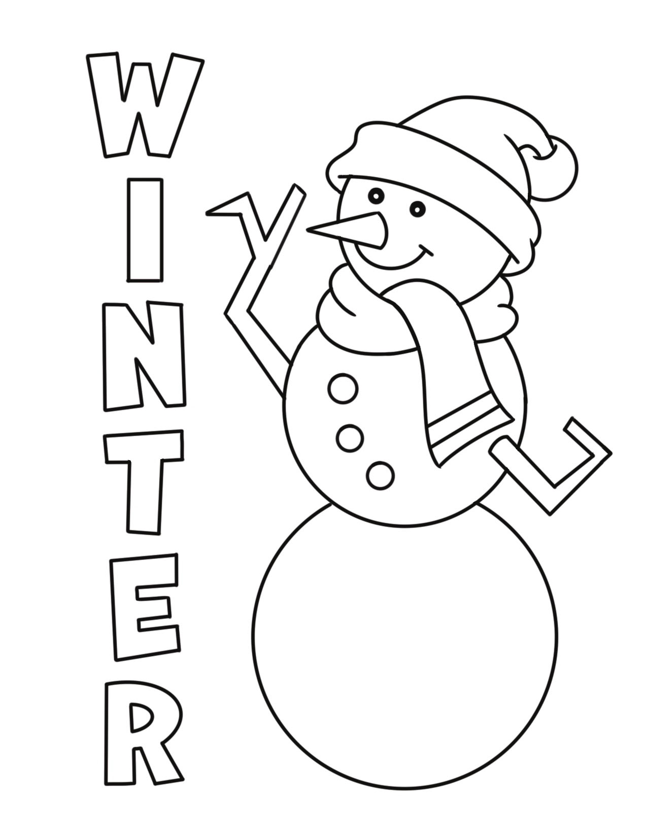 Free Winter Coloring Pages for Kids! ⋆ The Hollydog Blog