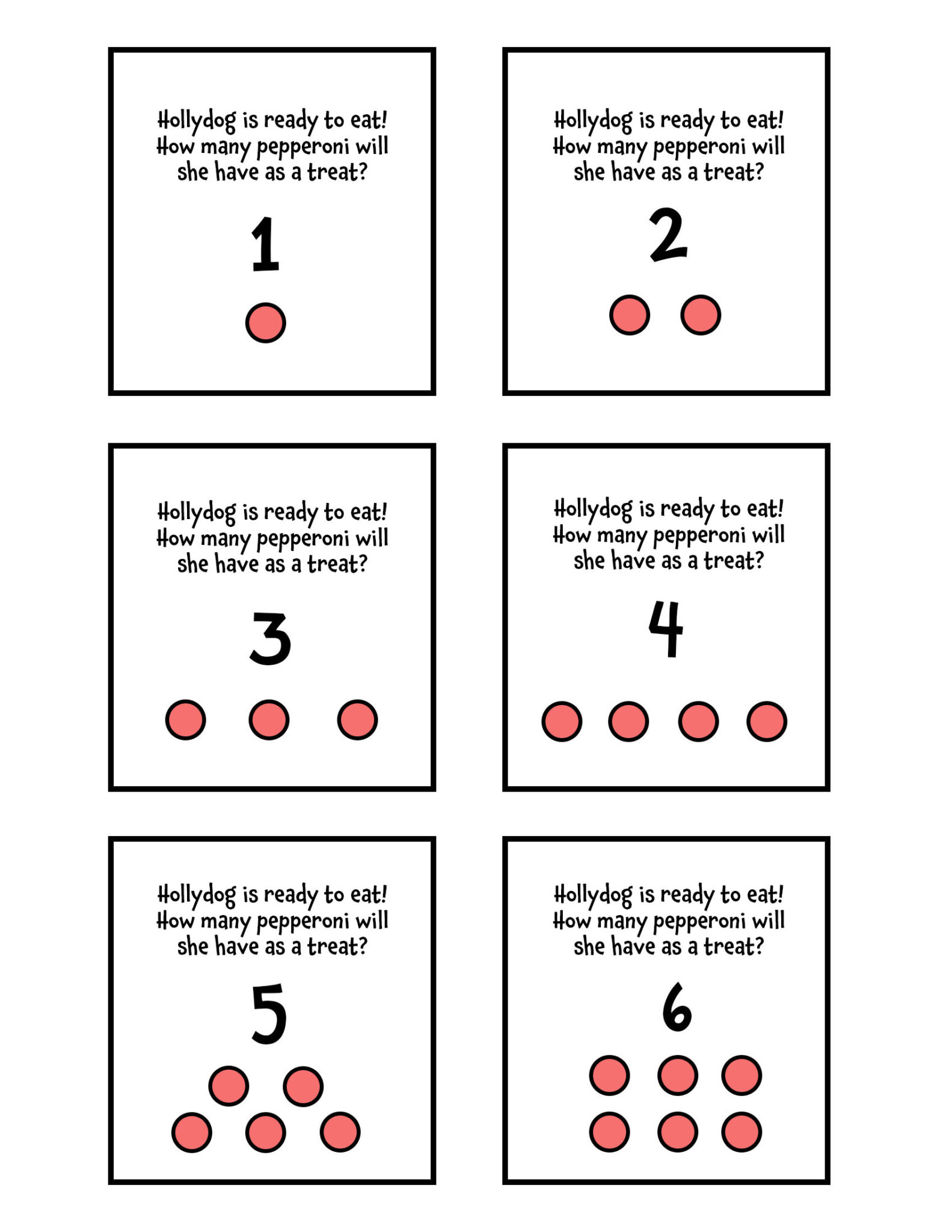 Fun Counting Activity for Preschool: Hungry, Hungry Hollydog ⋆ The ...