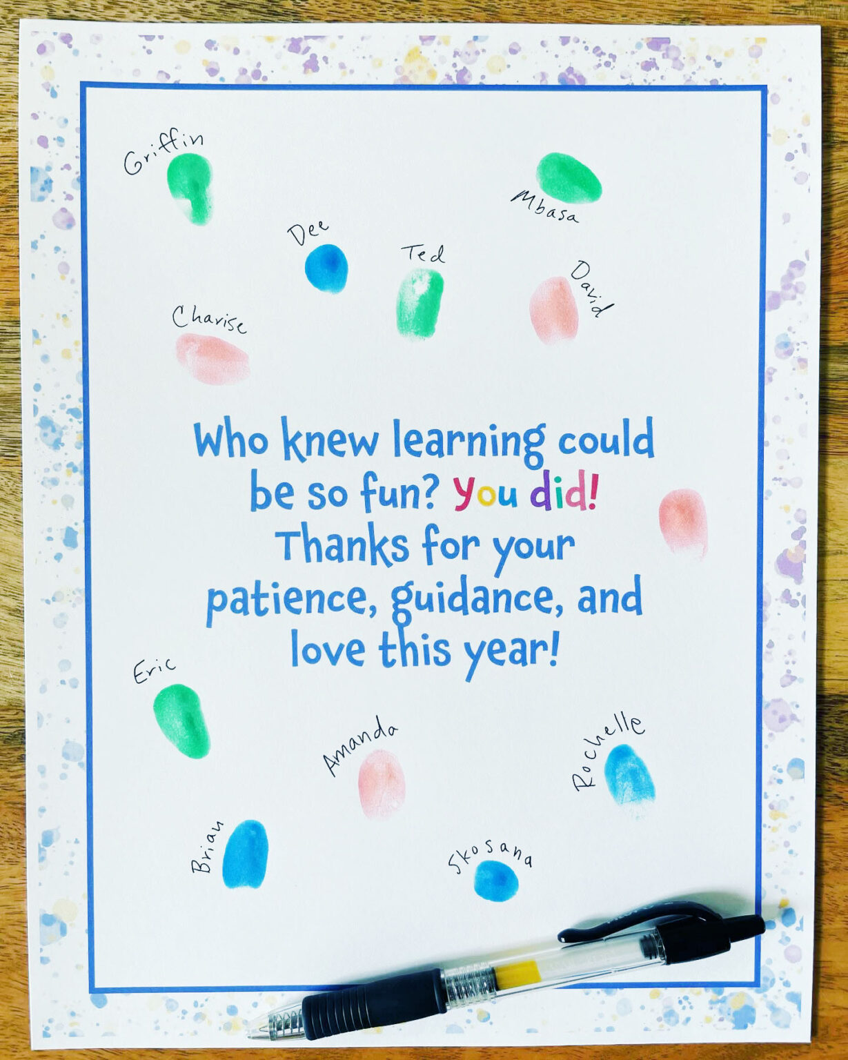 Thank You Message for a Teacher: 10 Free Printable Notes ⋆ The Hollydog ...