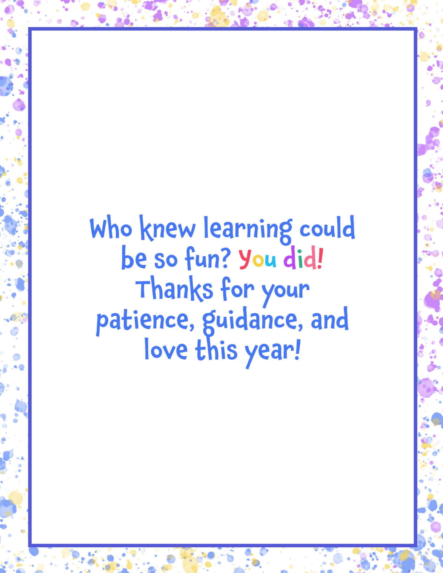 Thank You Message for a Teacher: 10 Free Printable Notes ⋆ The Hollydog ...