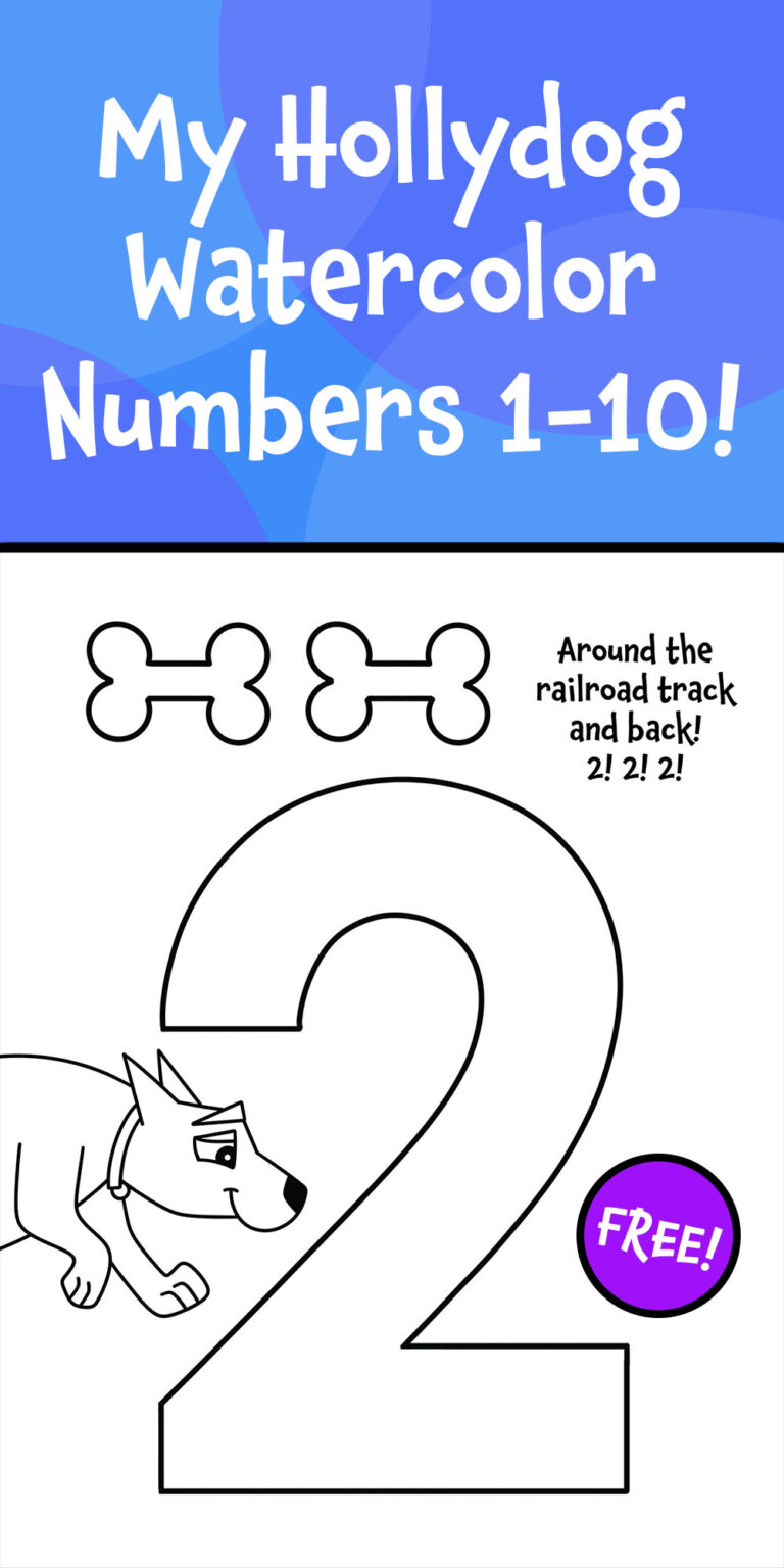 My Hollydog Watercolor Numbers 1-10 ⋆ The Hollydog Blog
