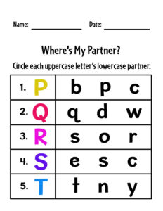 Free Uppercase and Lowercase Letter Recognition Worksheets! ⋆ The ...