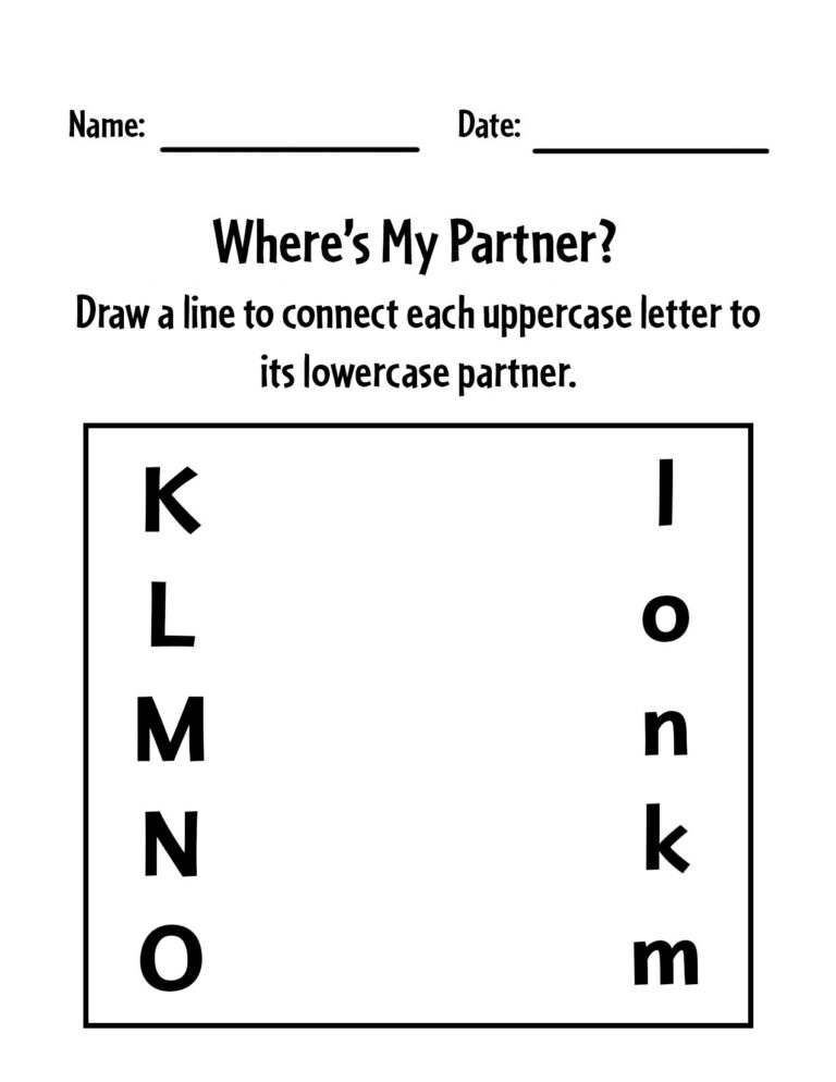 Free Uppercase and Lowercase Letter Recognition Worksheets! ⋆ The ...