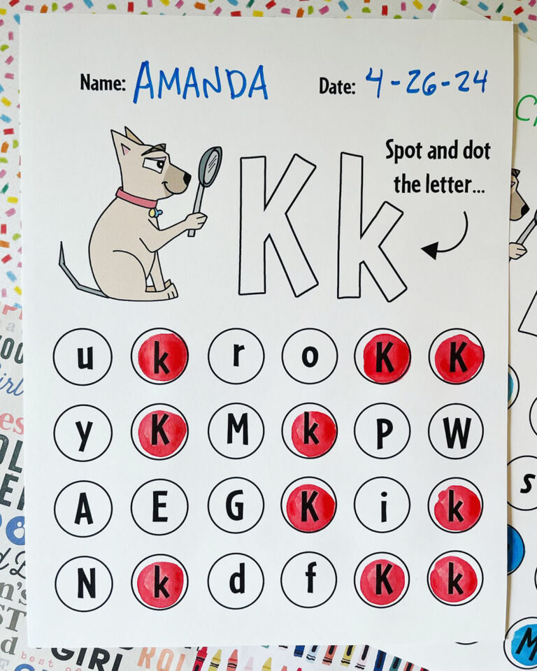 Free Letter Recognition Worksheets for Preschool (A–Z Alphabet ...