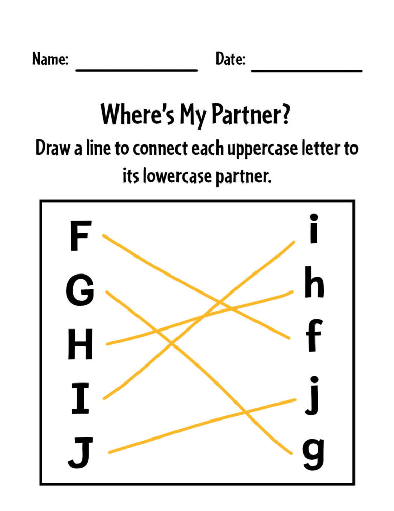 Free Uppercase and Lowercase Letter Recognition Worksheets! ⋆ The ...