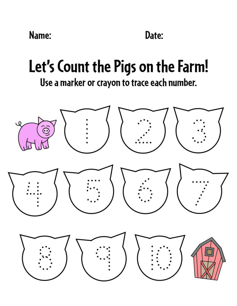 Free Farm Worksheets for Preschool! ⋆ The Hollydog Blog