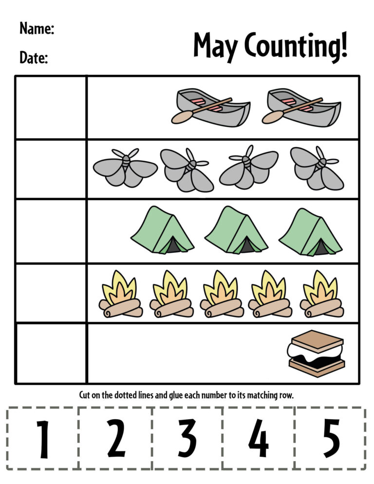 Free May Worksheets for Preschool ⋆ The Hollydog Blog