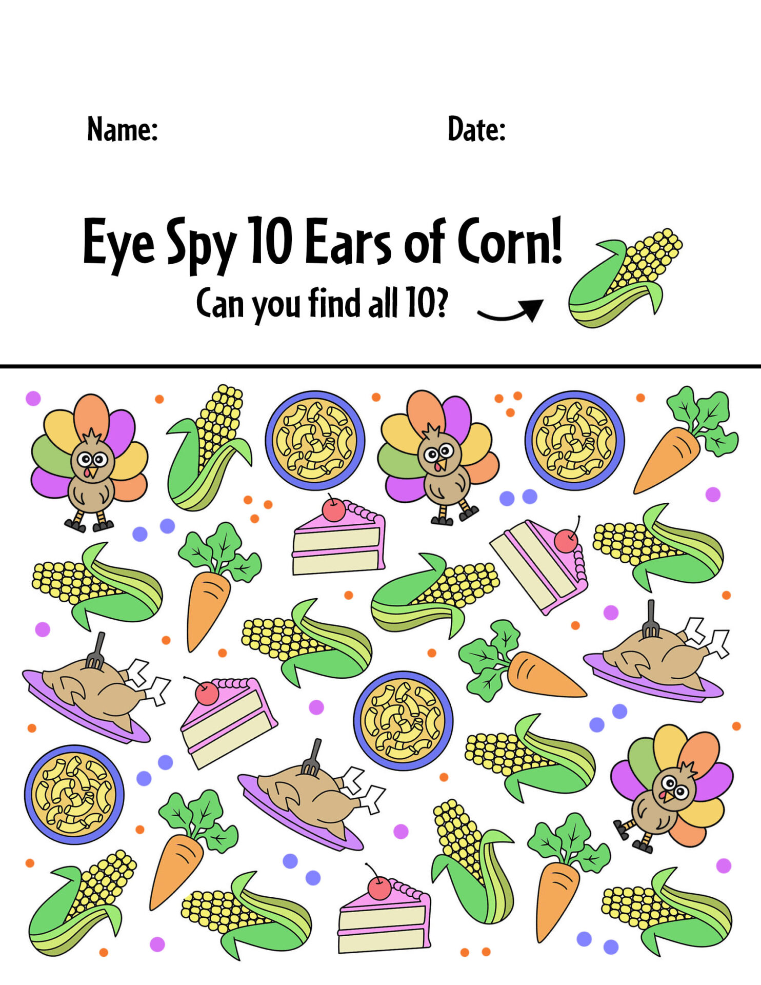 FREE November Worksheets for Preschool! ⋆ The Hollydog Blog