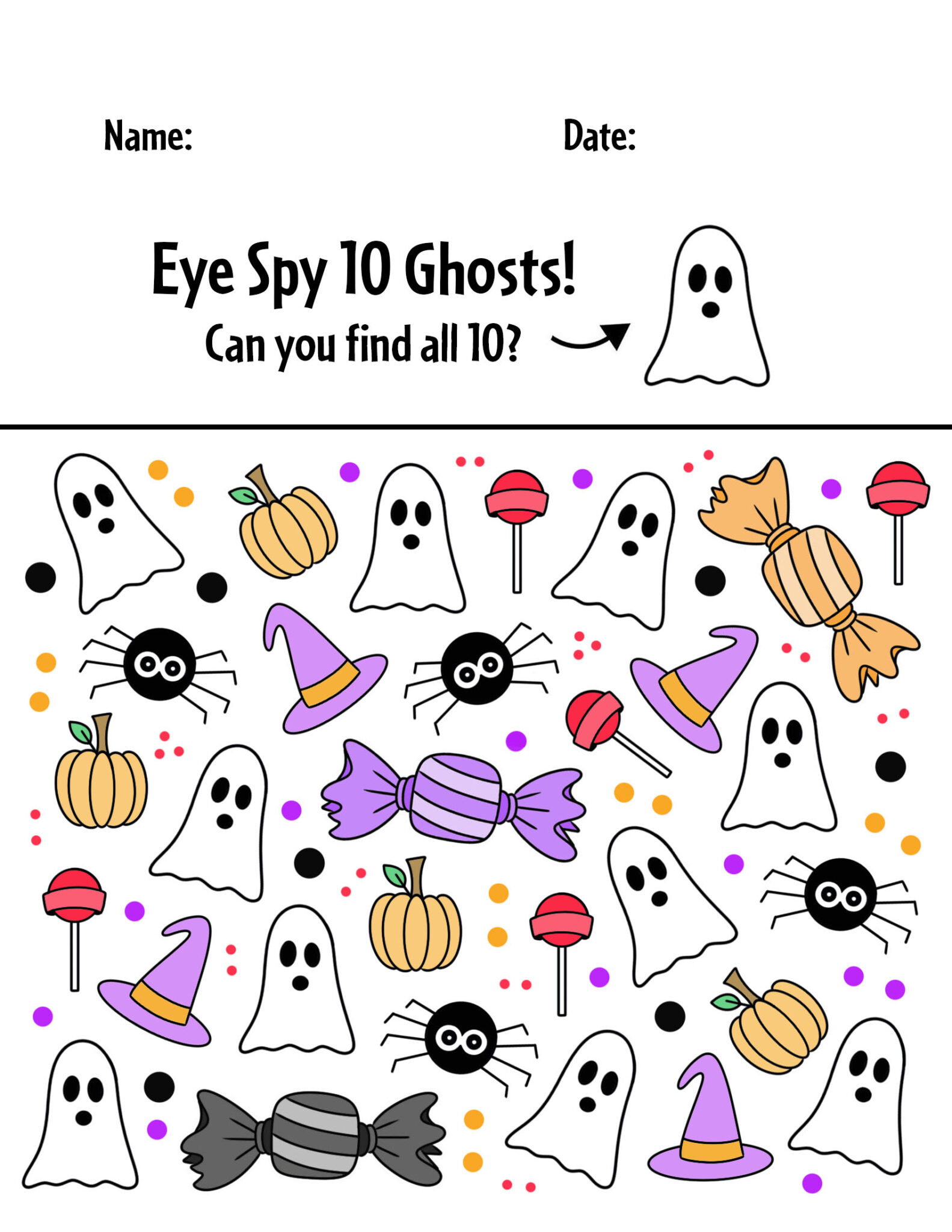 FREE October Worksheets for Preschool! ⋆ The Hollydog Blog