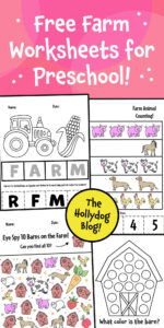 Free Farm Worksheets for Preschool! ⋆ The Hollydog Blog