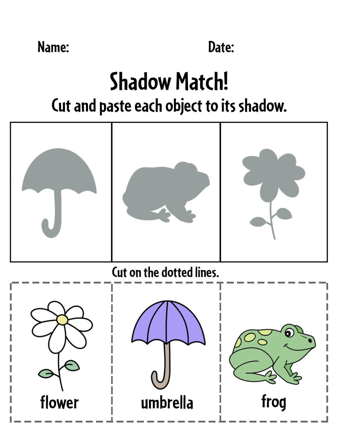 FREE April Worksheets for Preschool ⋆ The Hollydog Blog