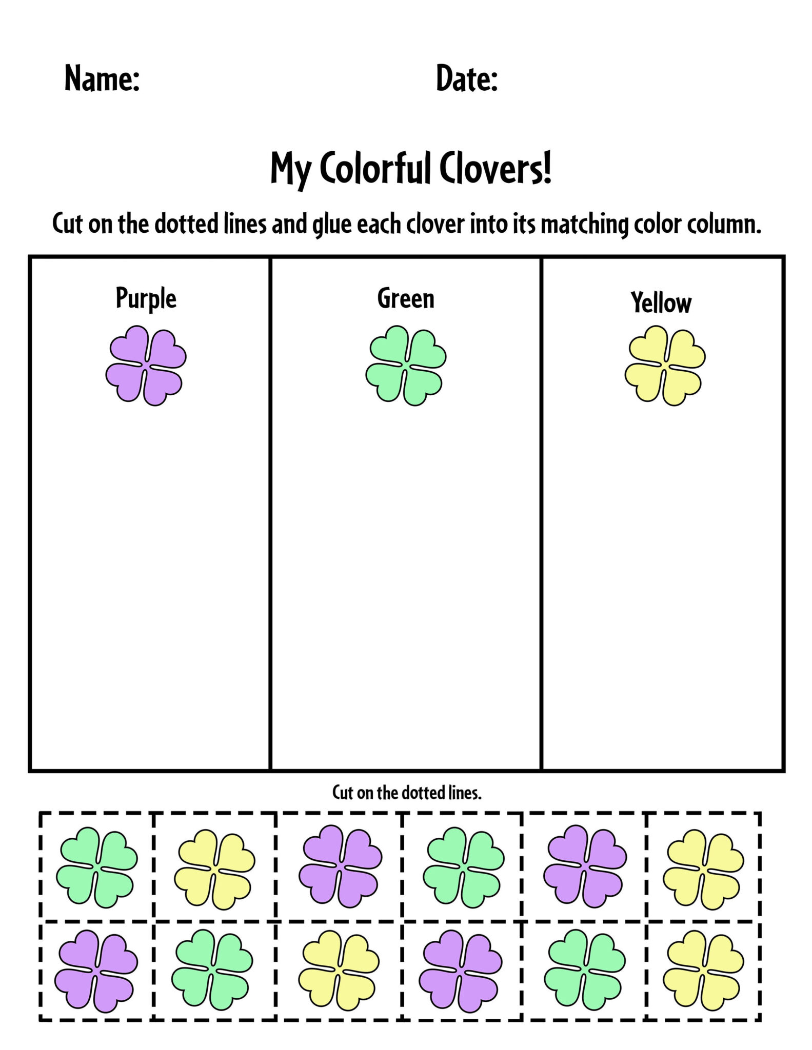 FREE March Worksheets for Preschool ⋆ The Hollydog Blog