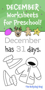 FREE December Worksheets for Preschool! ⋆ The Hollydog Blog