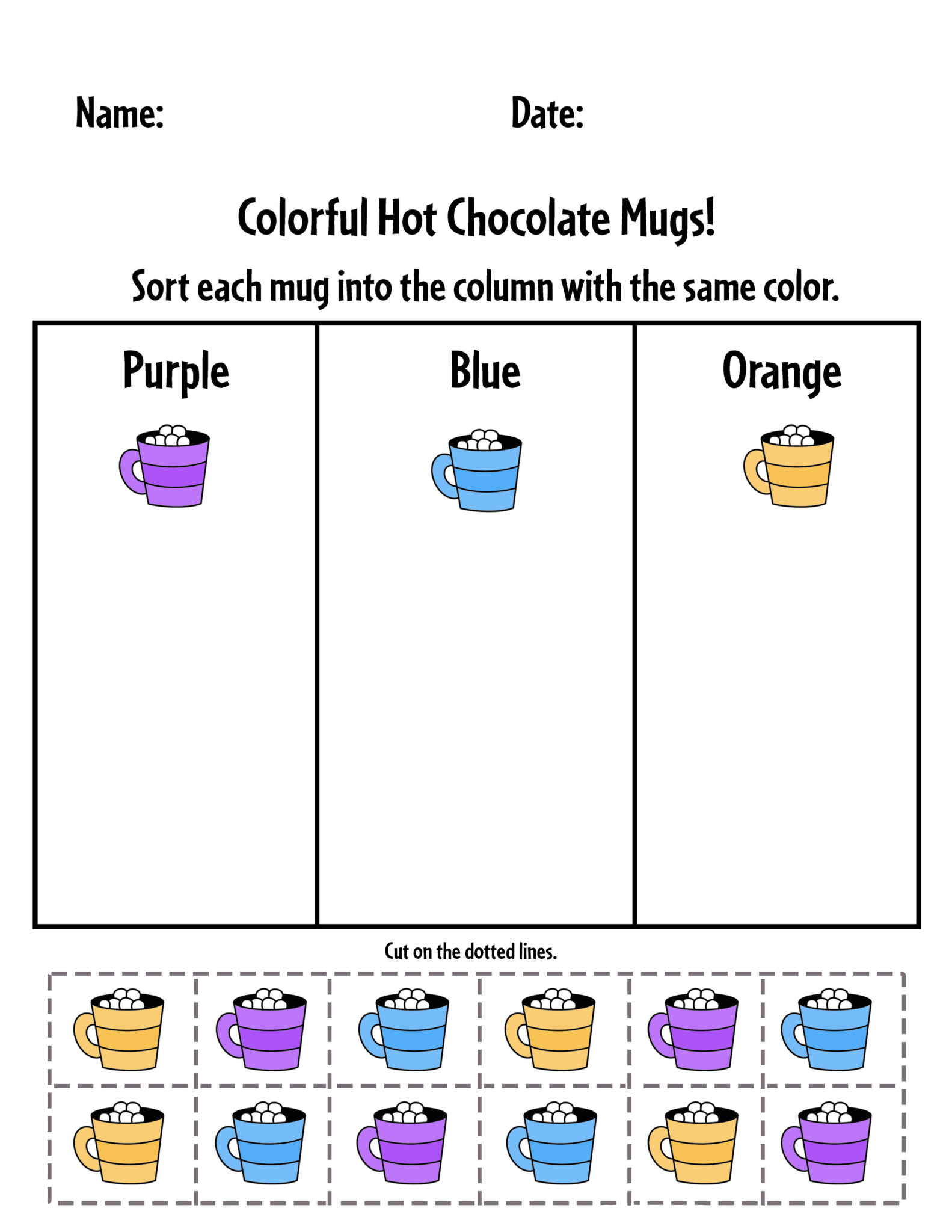 FREE January Worksheets for Preschool! ⋆ The Hollydog Blog