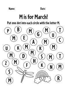 FREE March Worksheets for Preschool ⋆ The Hollydog Blog