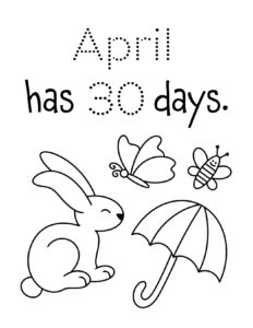 FREE April Worksheets for Preschool ⋆ The Hollydog Blog