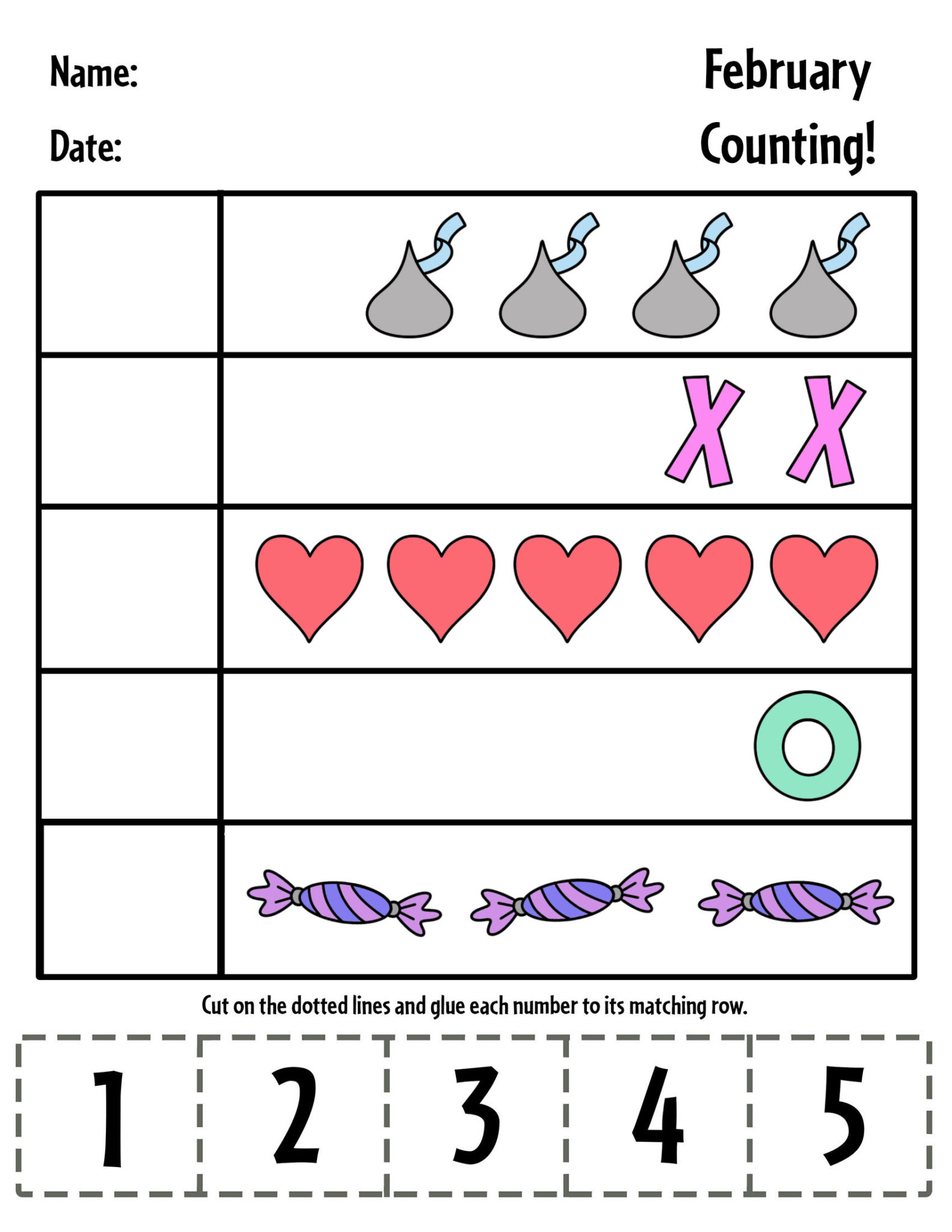 FREE February Worksheets for Preschool! ⋆ The Hollydog Blog