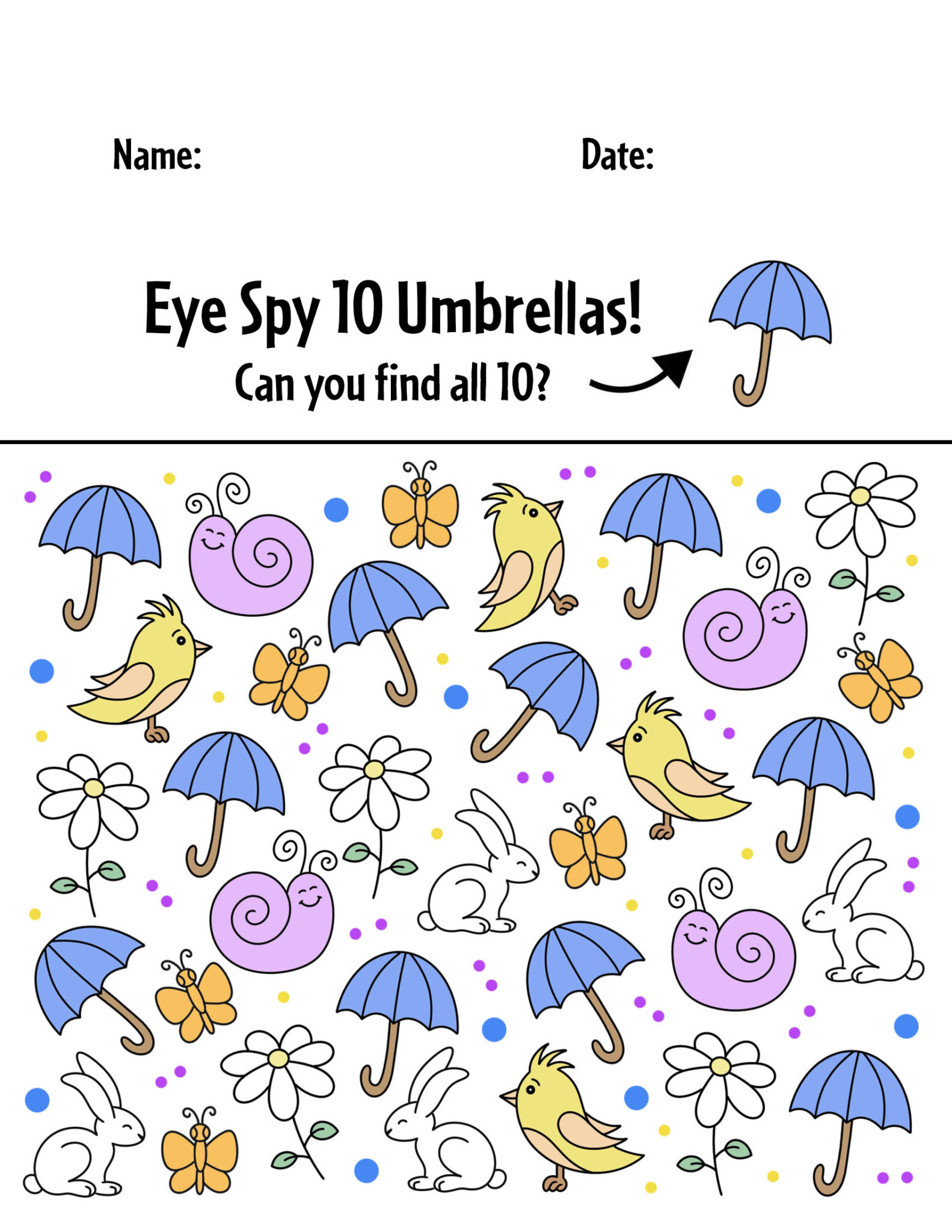 FREE April Worksheets for Preschool ⋆ The Hollydog Blog