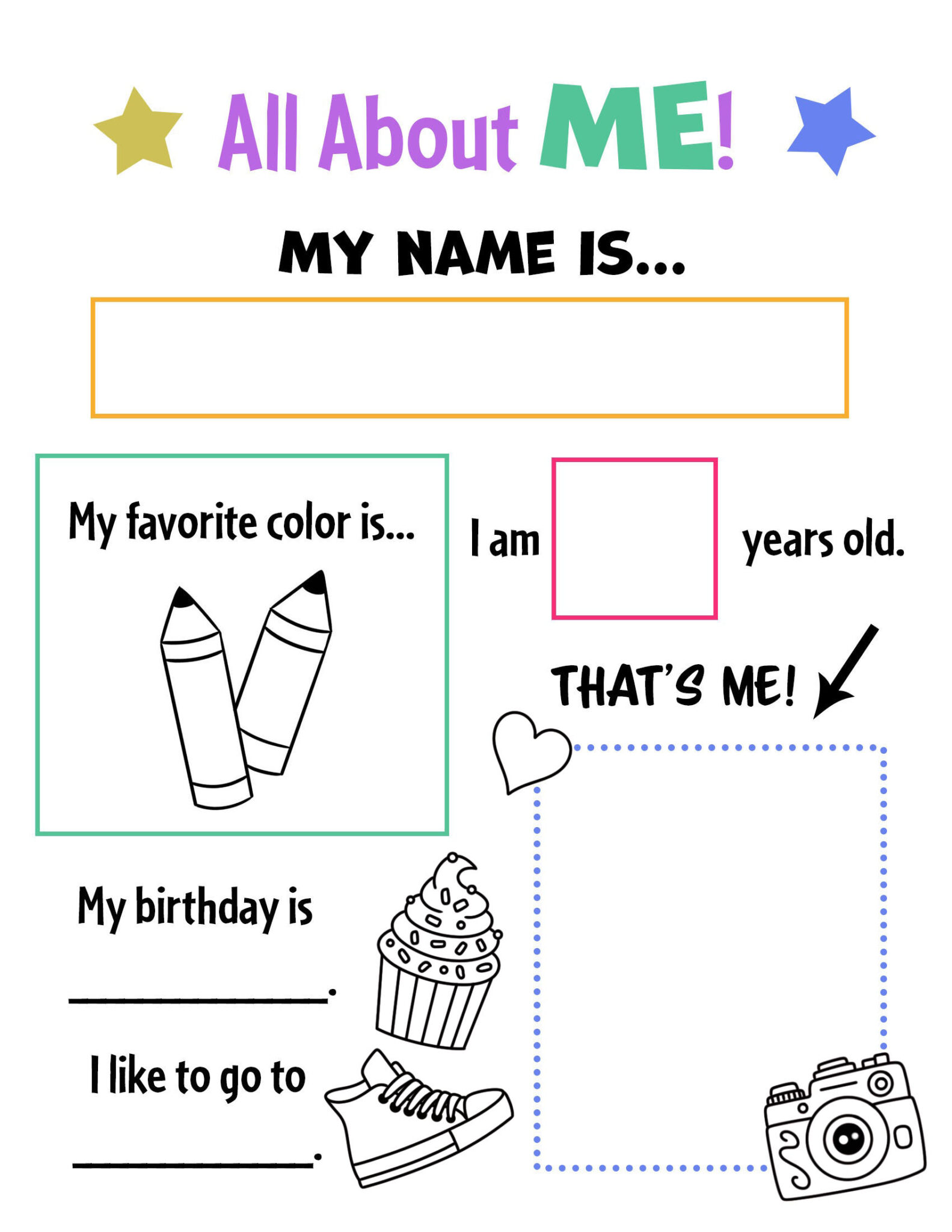 All About ME Free Printable Preschool Activities ⋆ The Hollydog Blog