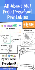 All About ME Free Printable Preschool Activities ⋆ The Hollydog Blog