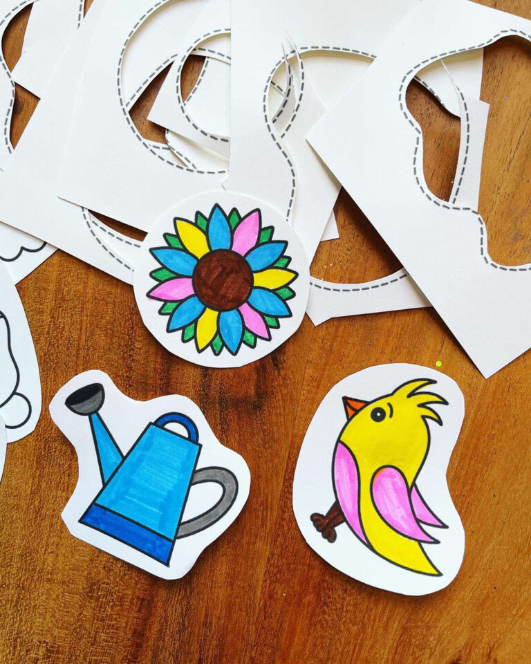 Printable Spring Wreath Craft for Preschool! ⋆ The Hollydog Blog