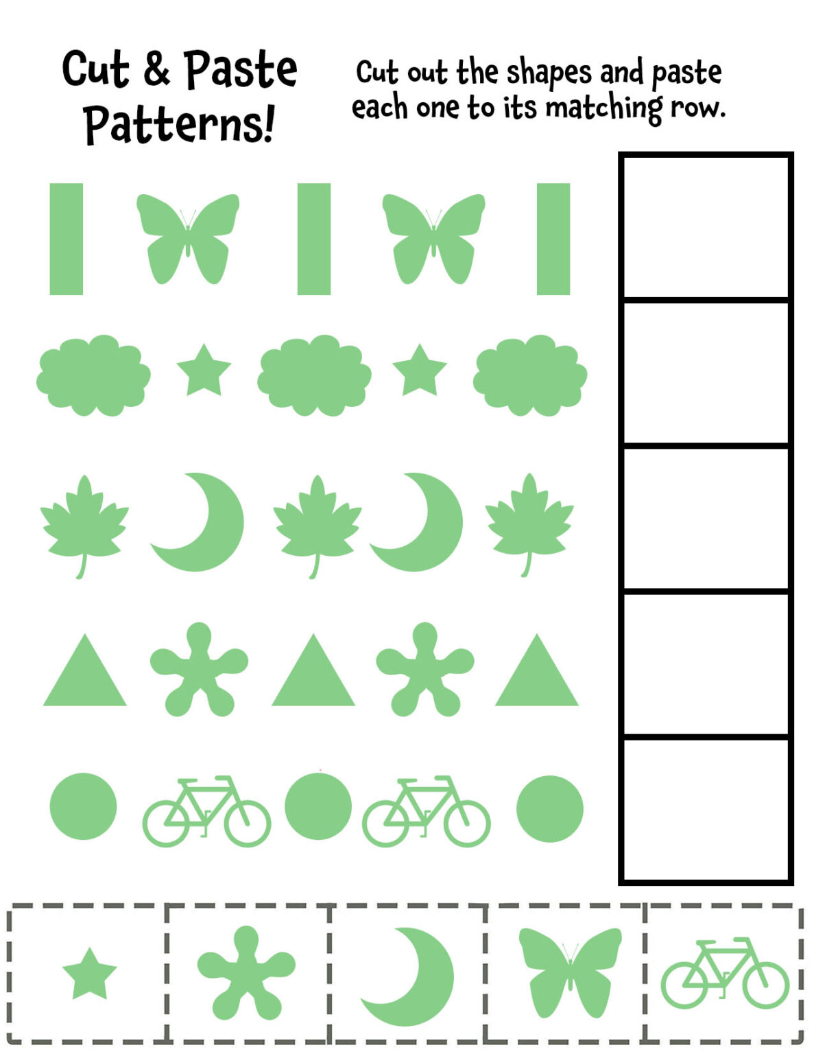 Free Cut & Paste Activities for Preschool: Variety Pack! ⋆ The Hollydog ...