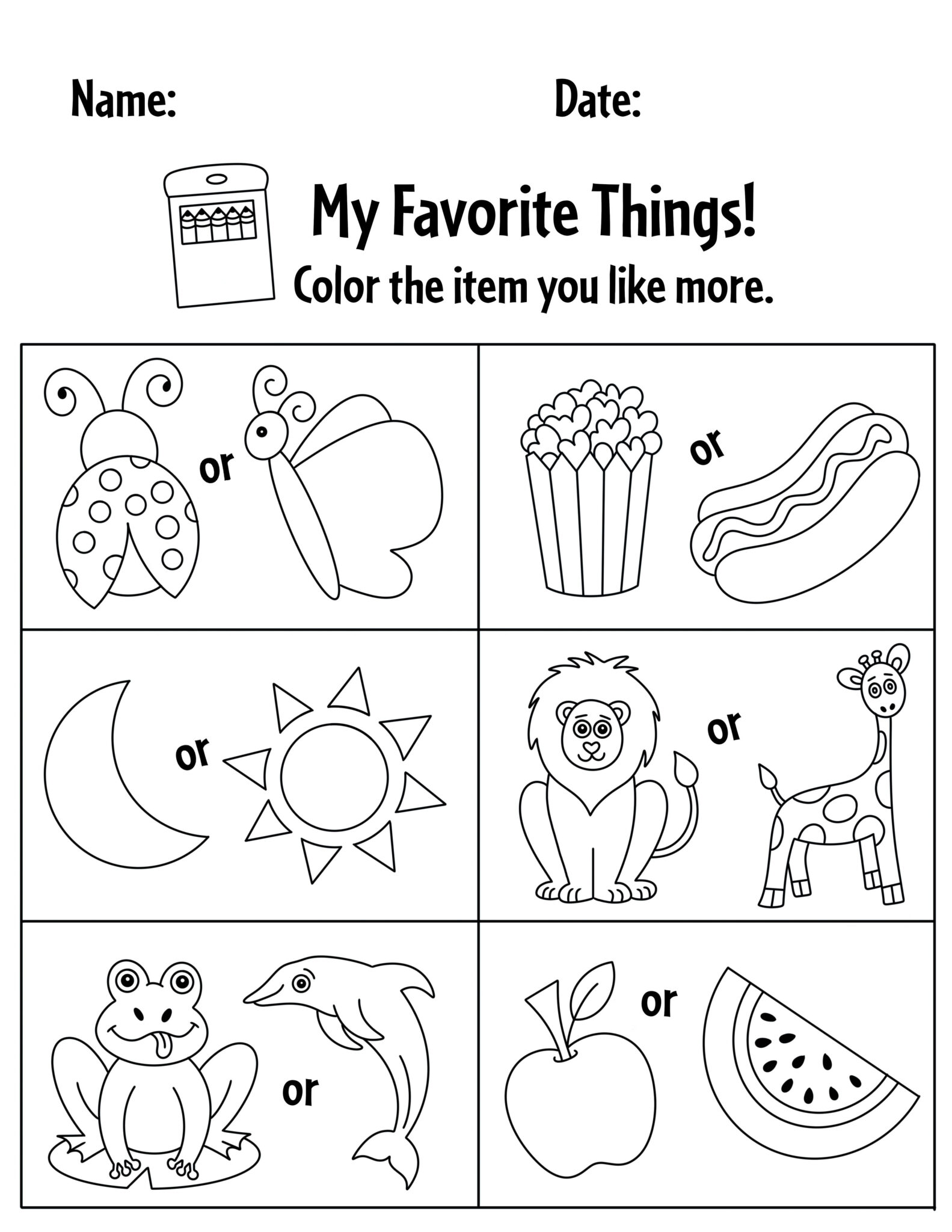 All About ME Free Printable Preschool Activities ⋆ The Hollydog Blog