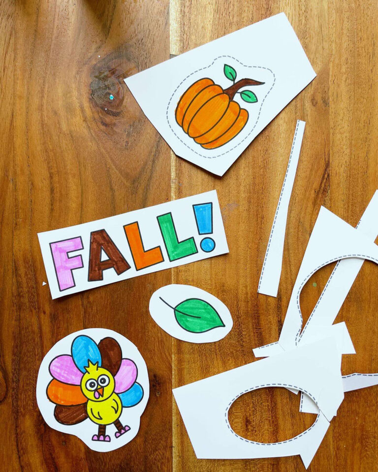 Cut & Paste Fall Wreath Craft for Preschool! ⋆ The Hollydog Blog
