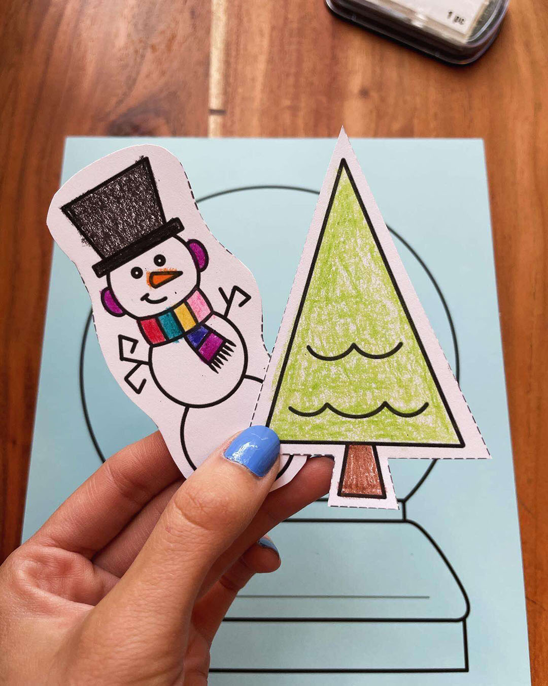 Snow Globe Craft for Preschool (with free cutouts!) ⋆ The Hollydog Blog