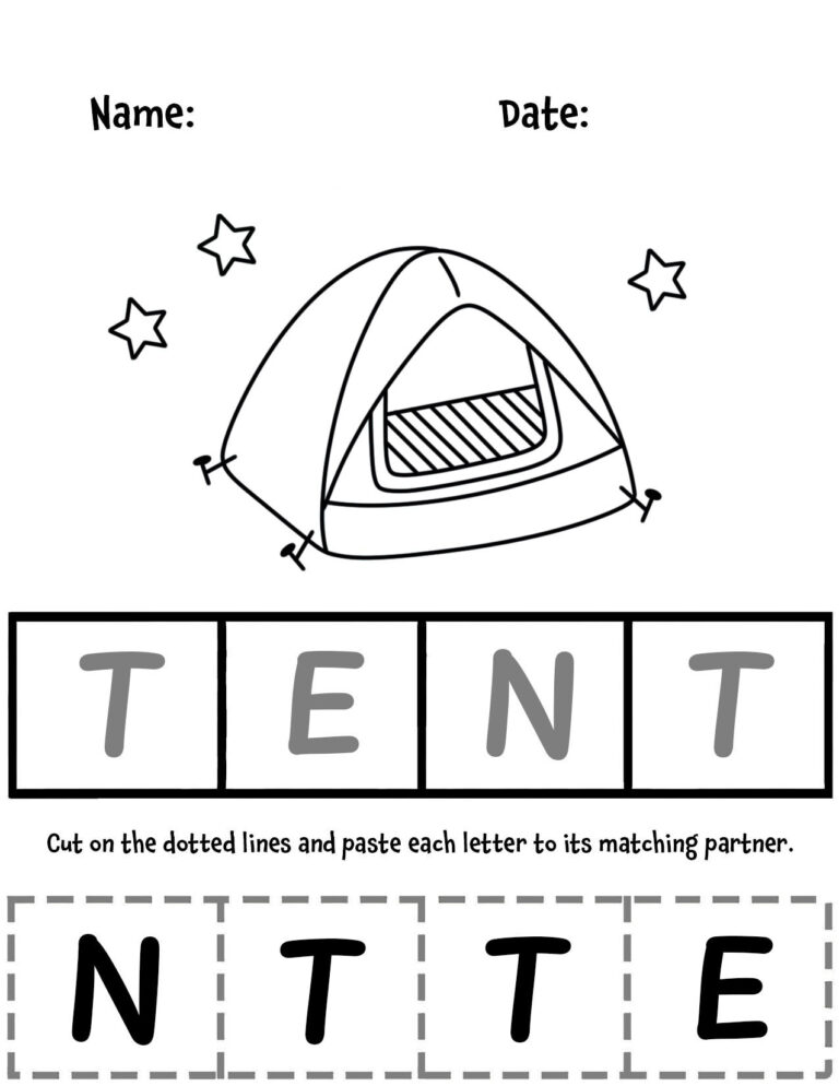 Free Cut & Paste Activities for Preschool: Variety Pack! ⋆ The Hollydog ...