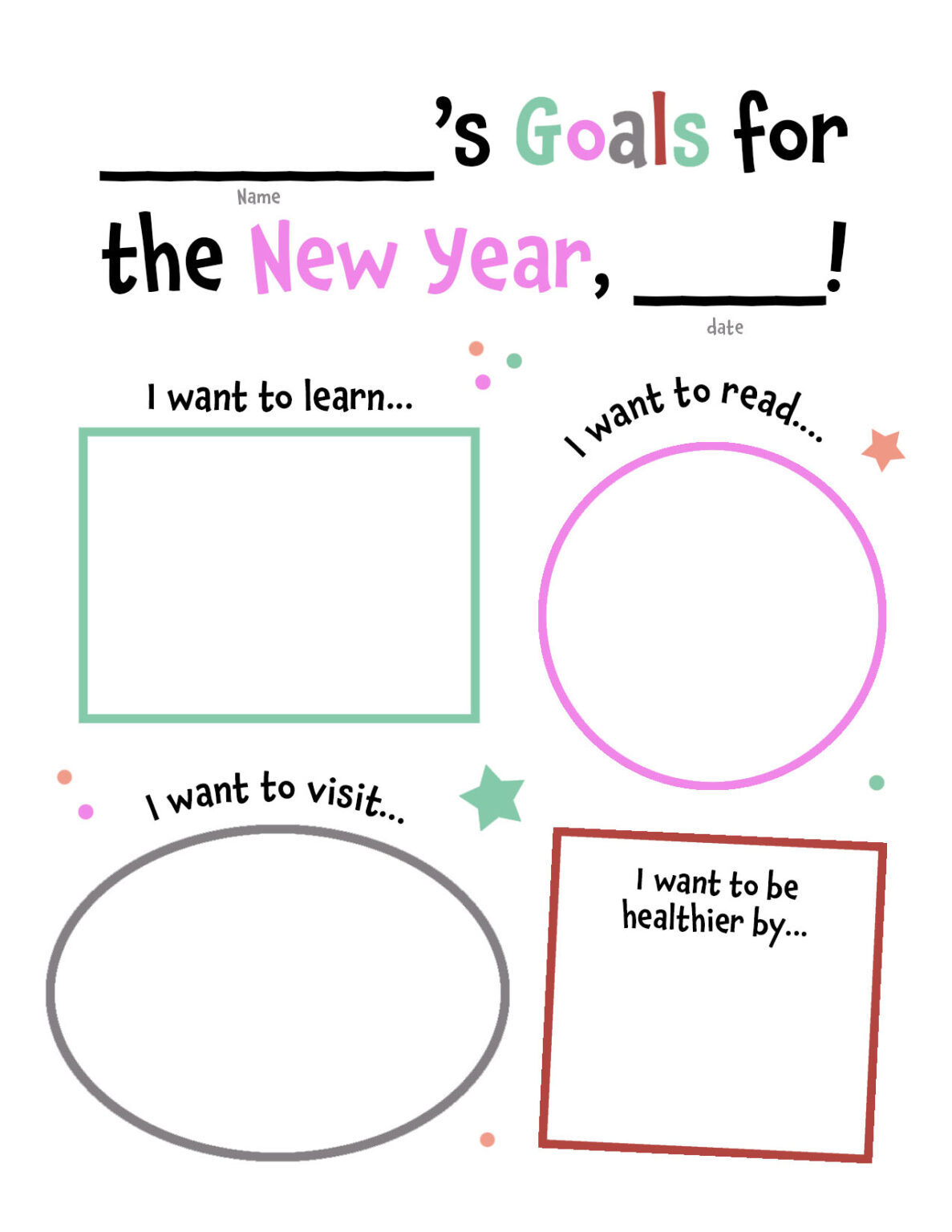 Free Preschool Activities for New Year's! ⋆ The Hollydog Blog