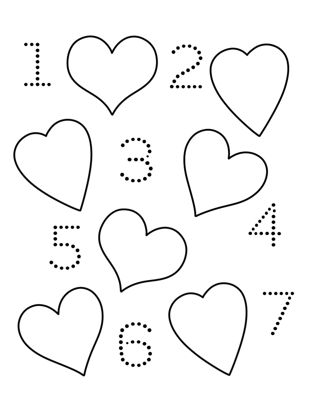 Free Heart Coloring Pages for Preschool! ⋆ The Hollydog Blog