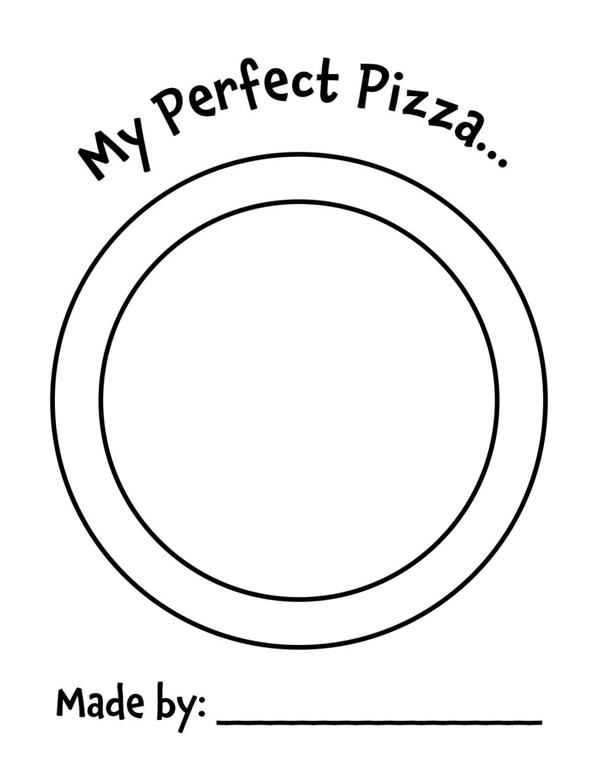 Free Coloring Pages of Pizza! ⋆ The Hollydog Blog