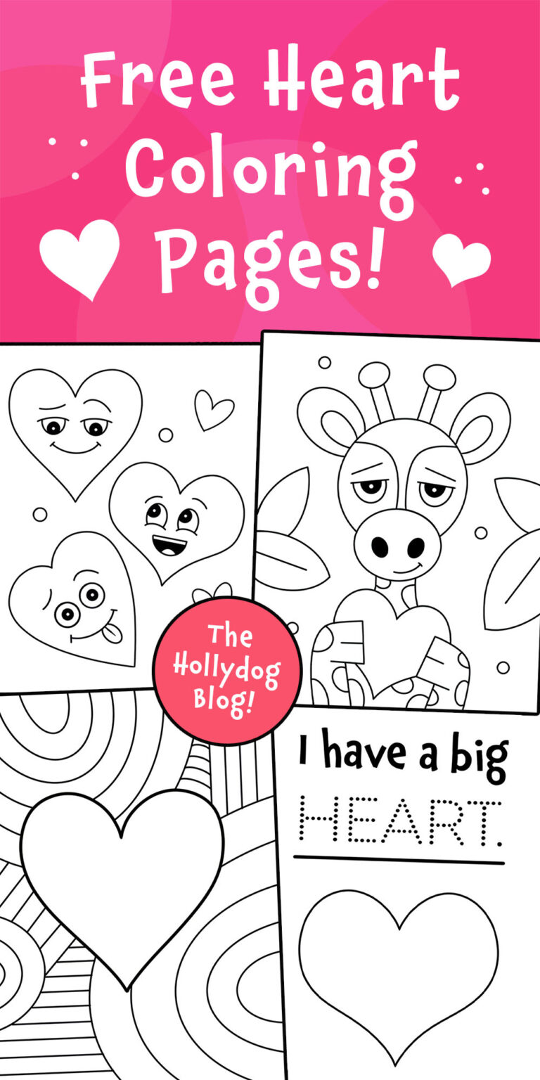 Free Heart Coloring Pages for Preschool! ⋆ The Hollydog Blog