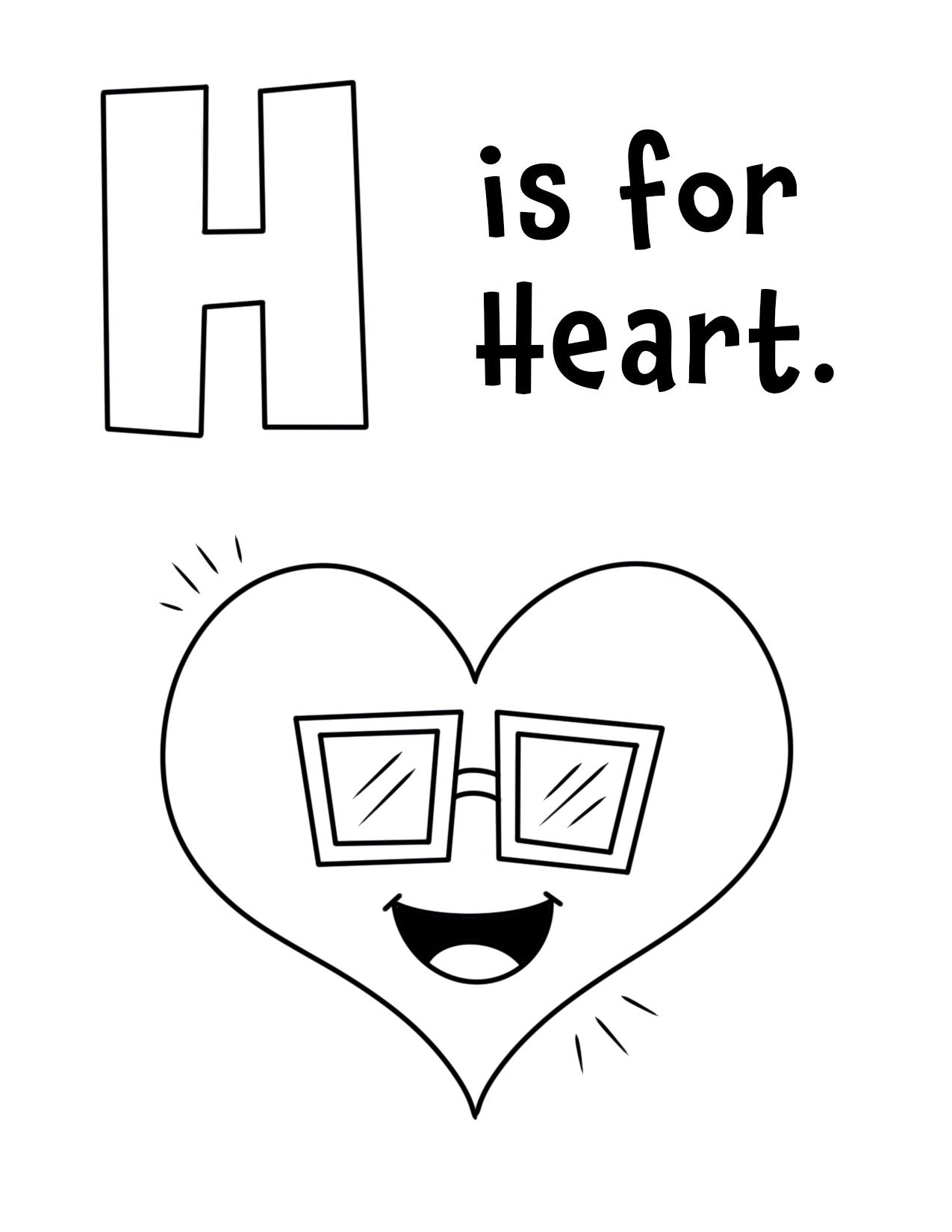 Free Heart Coloring Pages for Preschool! ⋆ The Hollydog Blog