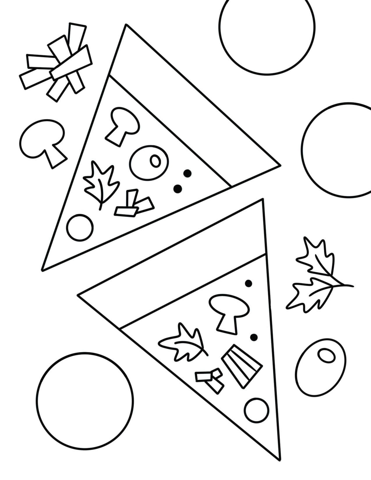 Free Coloring Pages of Pizza! ⋆ The Hollydog Blog