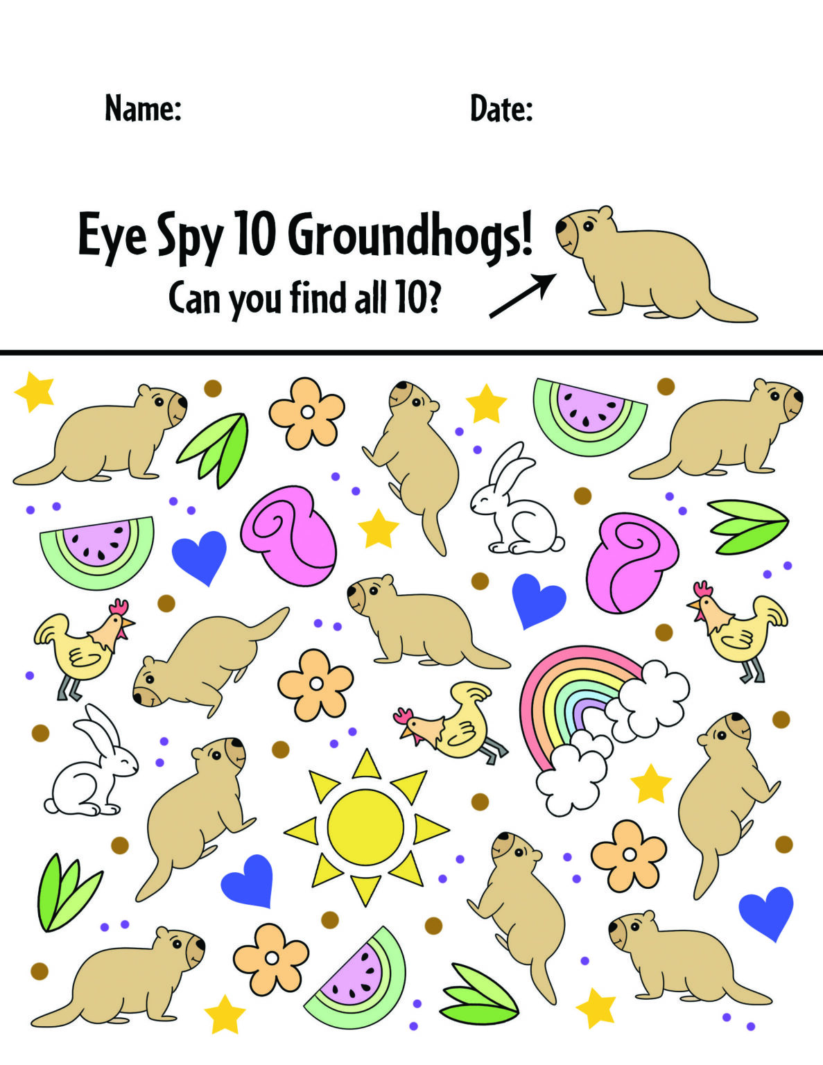 Free Groundhog Day Printables for Preschool! ⋆ The Hollydog Blog