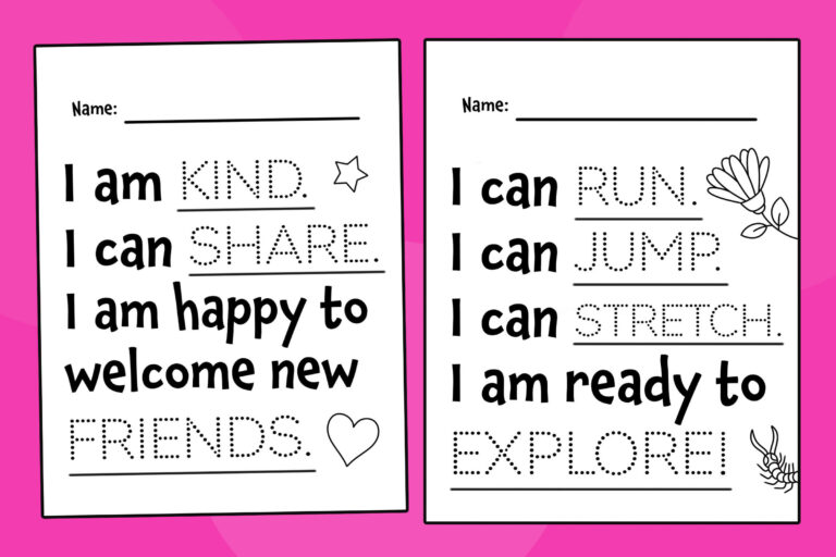Printable Worksheets ⋆ The Hollydog Blog