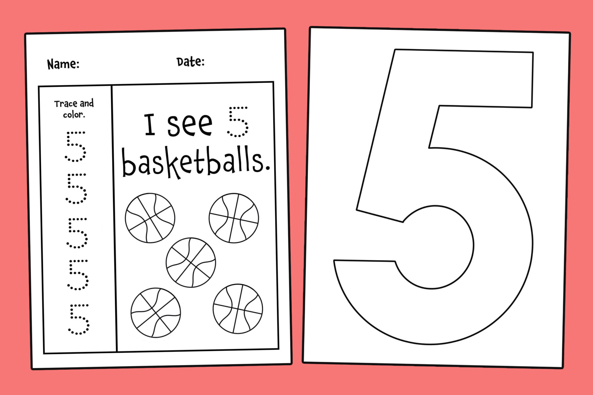Number 5 Preschool Worksheets 15 Best Images Of Numbers 1 Through 5