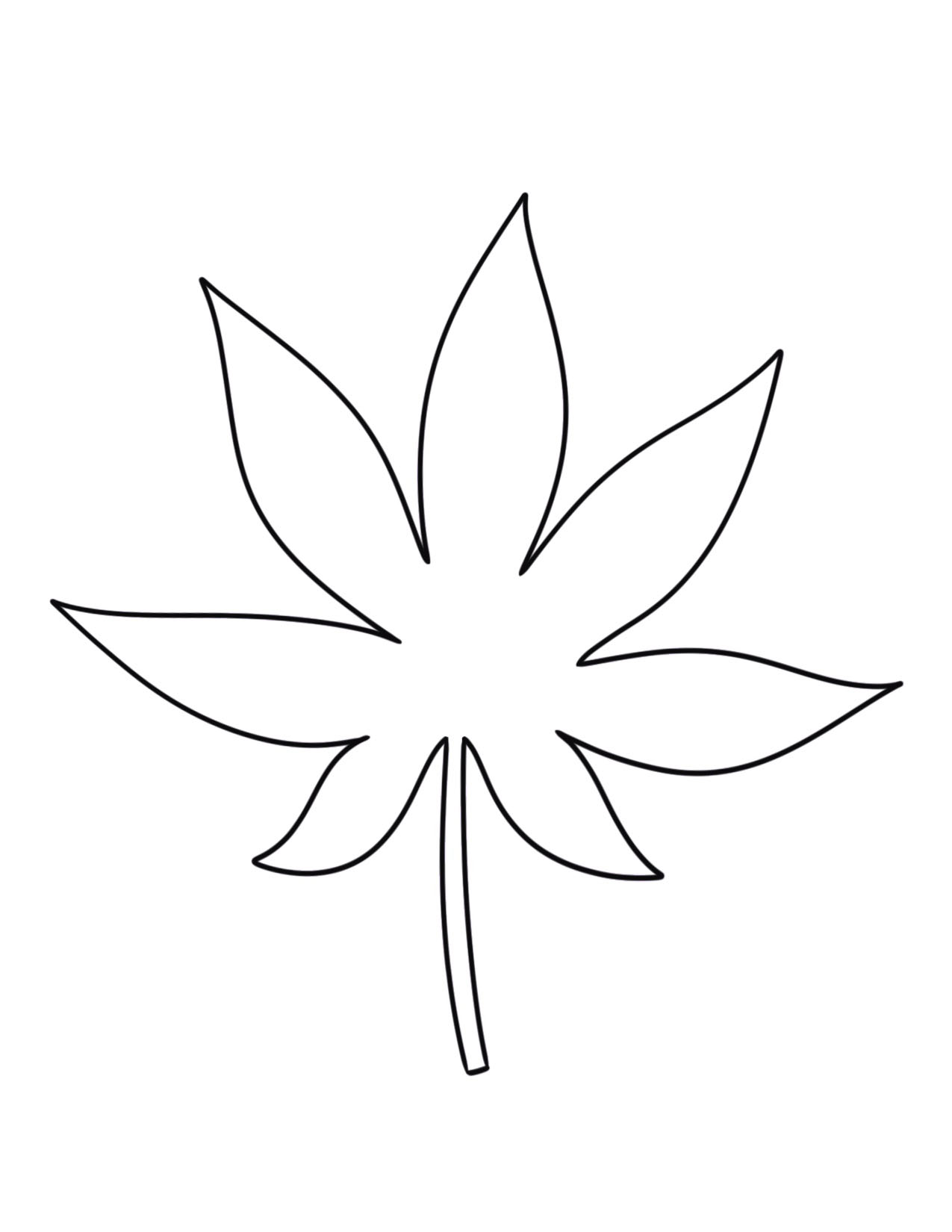 Free Leaf Coloring Pages and Templates of Leaves! ⋆ The Hollydog Blog